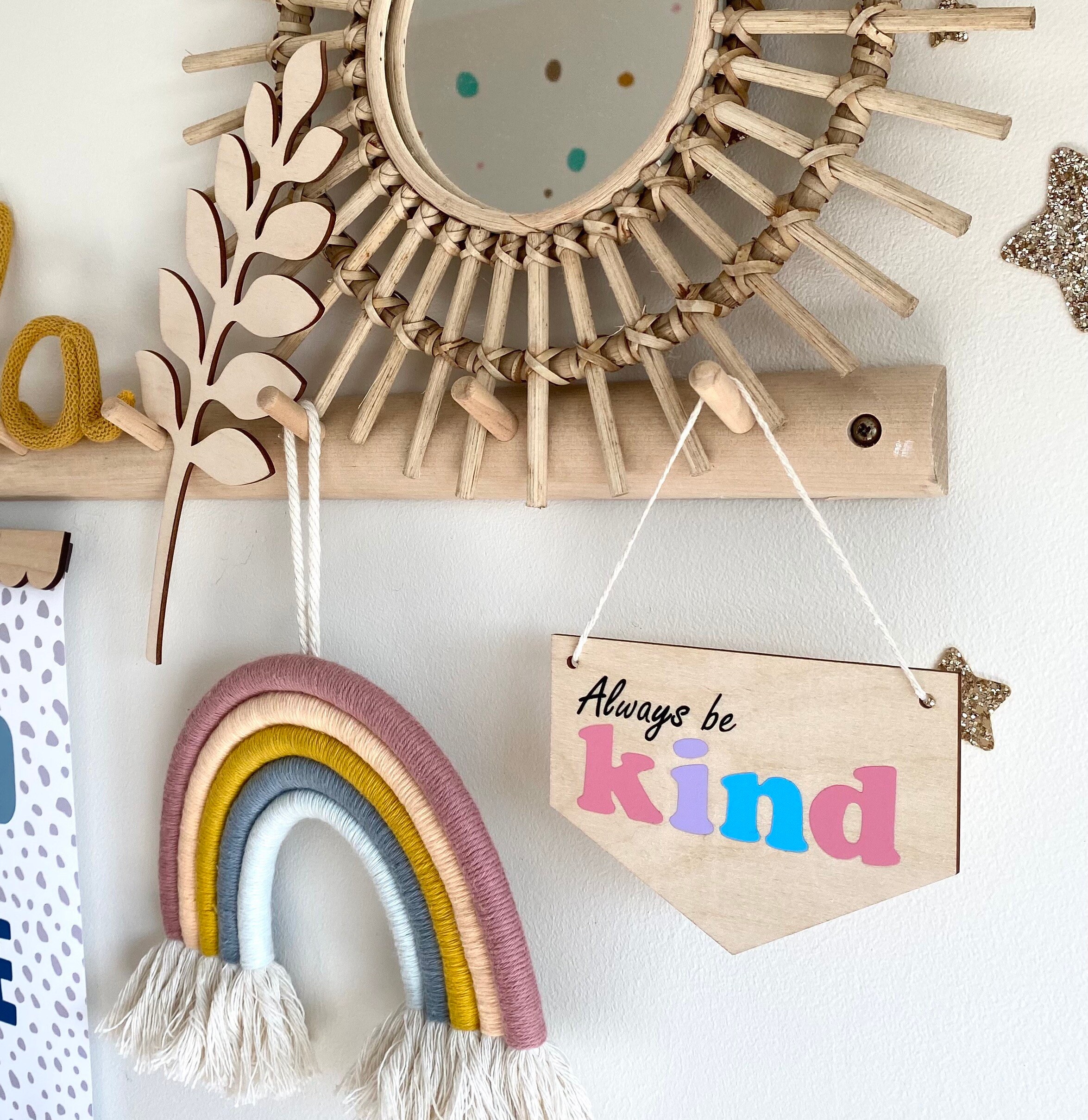 Always Be Kind Pennant Flag Banner Wooden Nursery Flag - Etsy