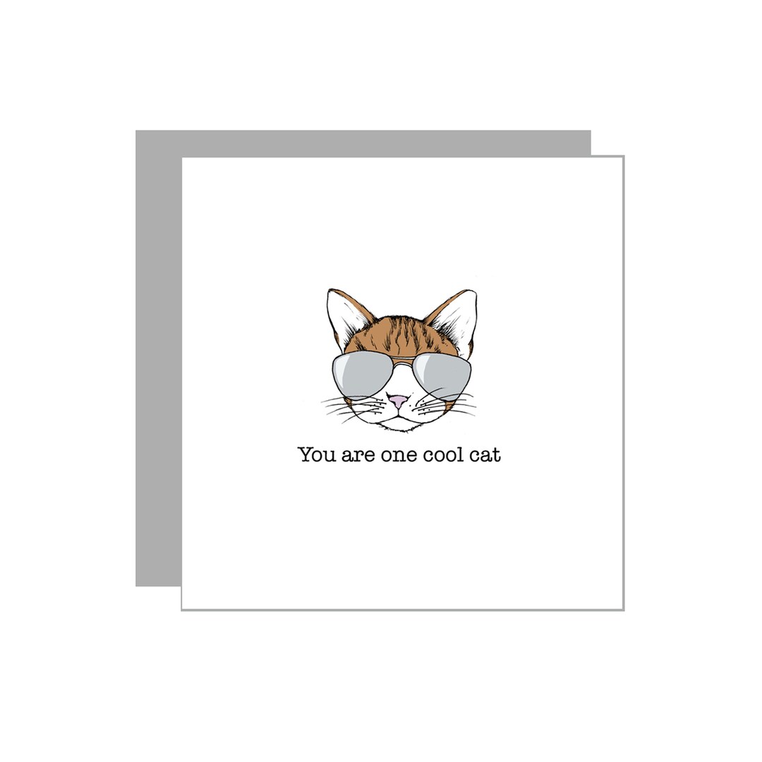 You Are One Cool Cat, Cat Card, Cute Cat Card, Cat Birthday Cards ...