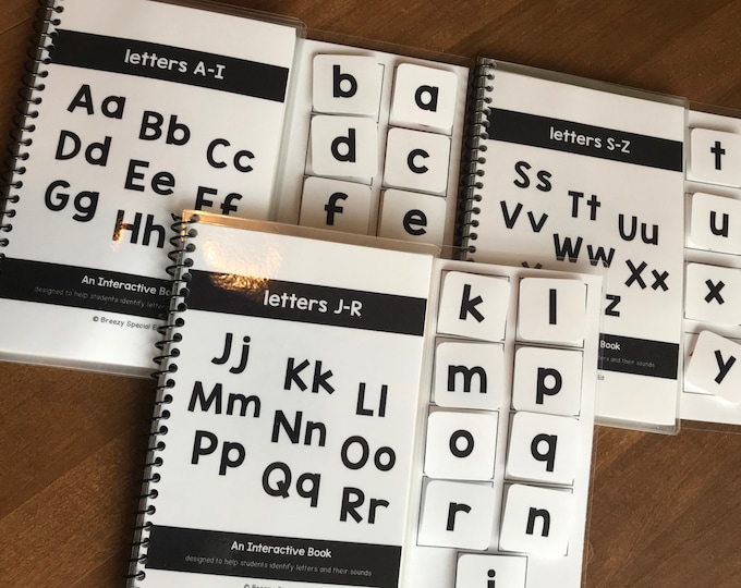 Alphabet Review Adapted/interactive Books 3pk | Etsy