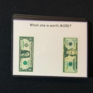 Which One is Worth More? Money Math Task Cards (special Education) - Etsy