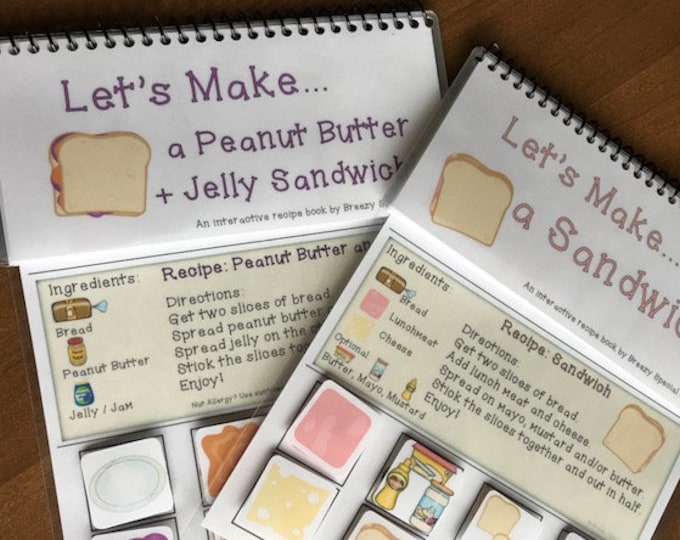 Visual Recipes for Peanut Butter and Jelly Sandwich and More - Etsy