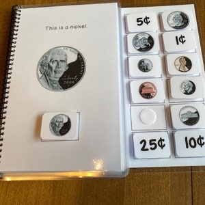 Money Bills/coins ID Adapted Books for Special Education - Etsy