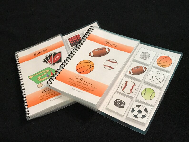 Sports and Games Sentence Starter Adapted Books I Play | Etsy