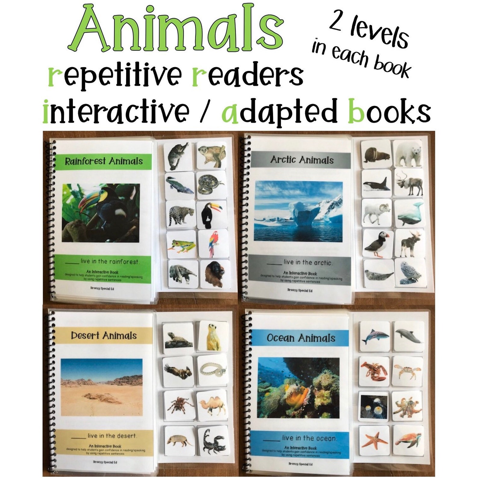 Animal Habitats Adapted Books for Special Education - Etsy