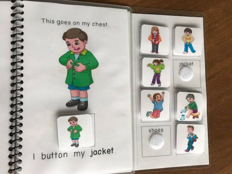 Morning Routine and Getting Dressed Interactive/adapted Books - Etsy