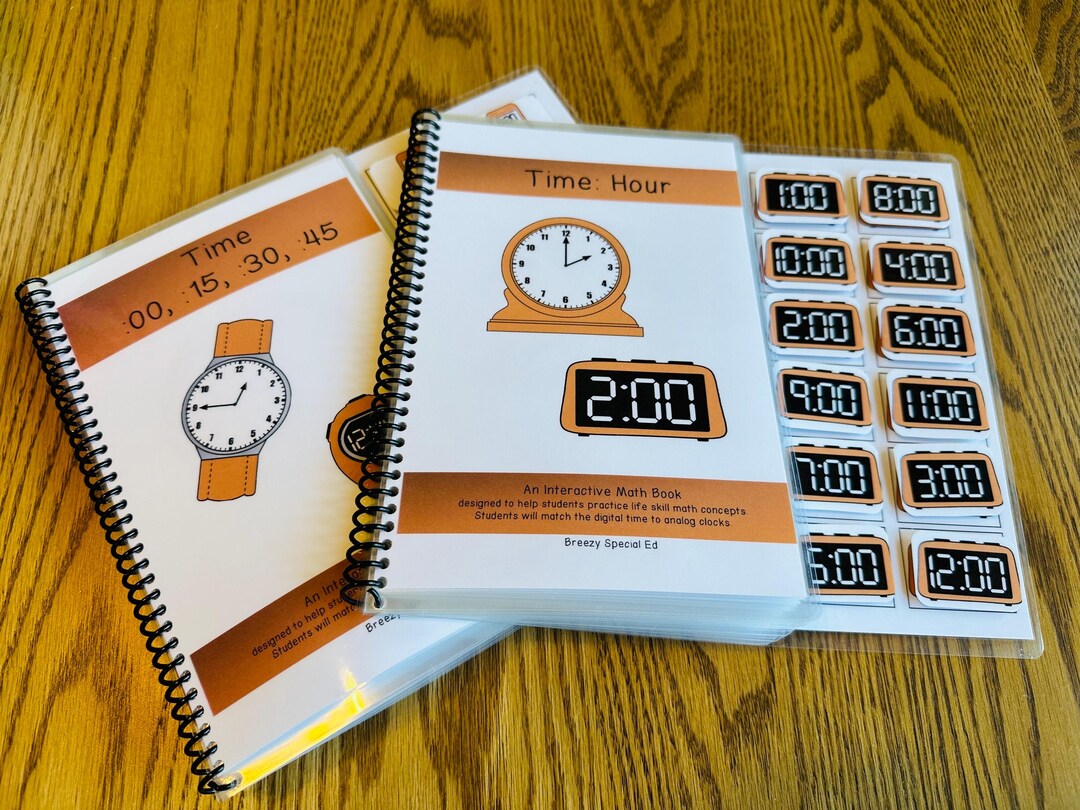 Telling Time Adapted Books for Special Education - Etsy