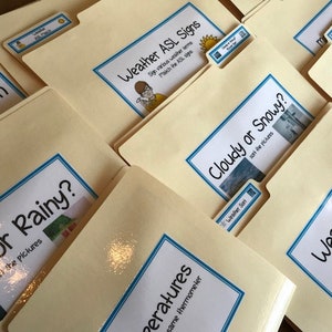 Weather Life Skills File Folders (9 Pk) - Etsy