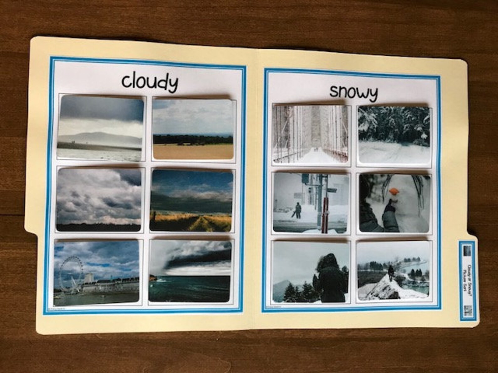 Weather Life Skills File Folders 9 Pk | Etsy