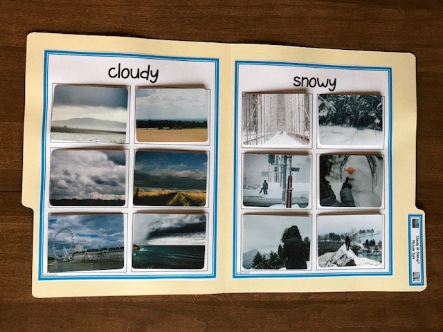 Weather Life Skills File Folders 9 Pk | Etsy