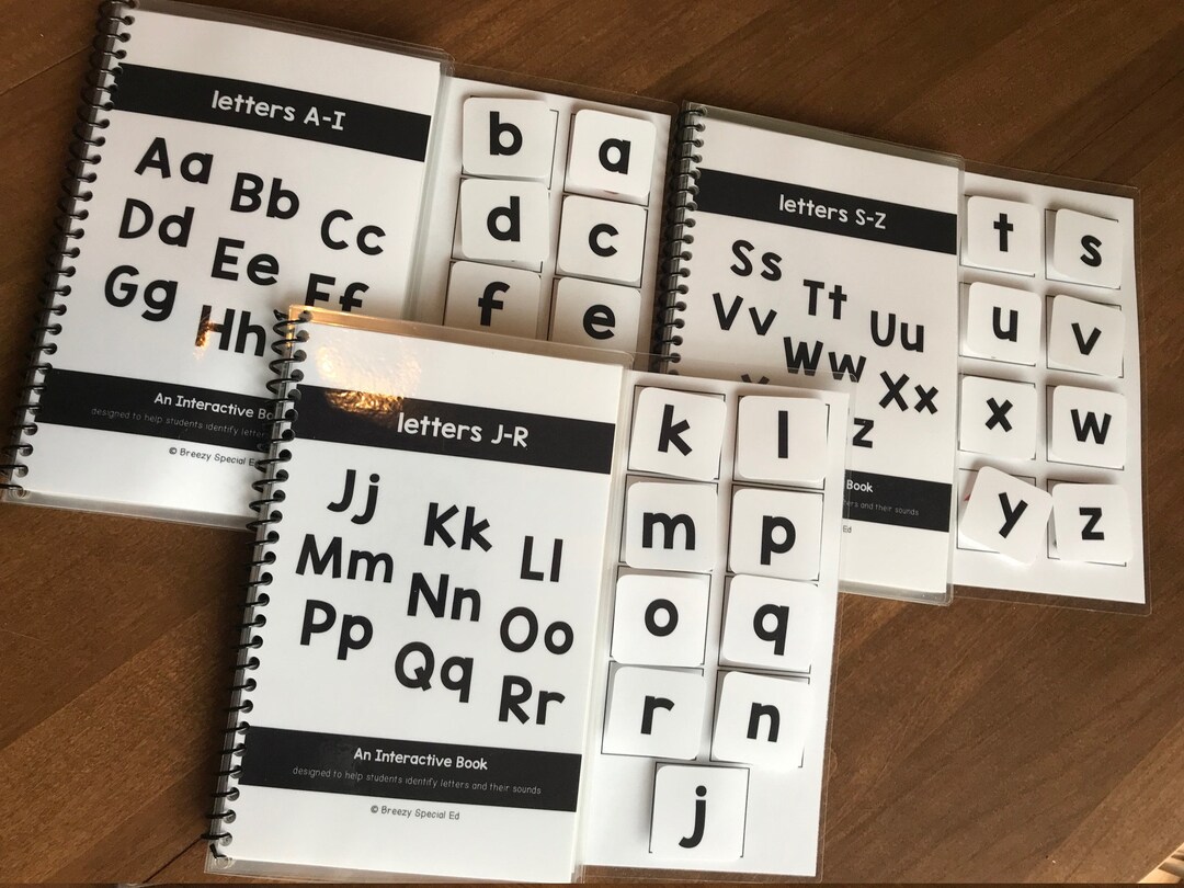 Alphabet Review Adapted/interactive Books (3pk) - Etsy