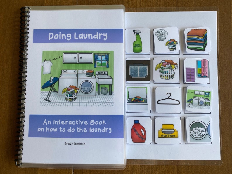 Laundry Task Analysis and Interactive Book for Special Ed With Bonus ...