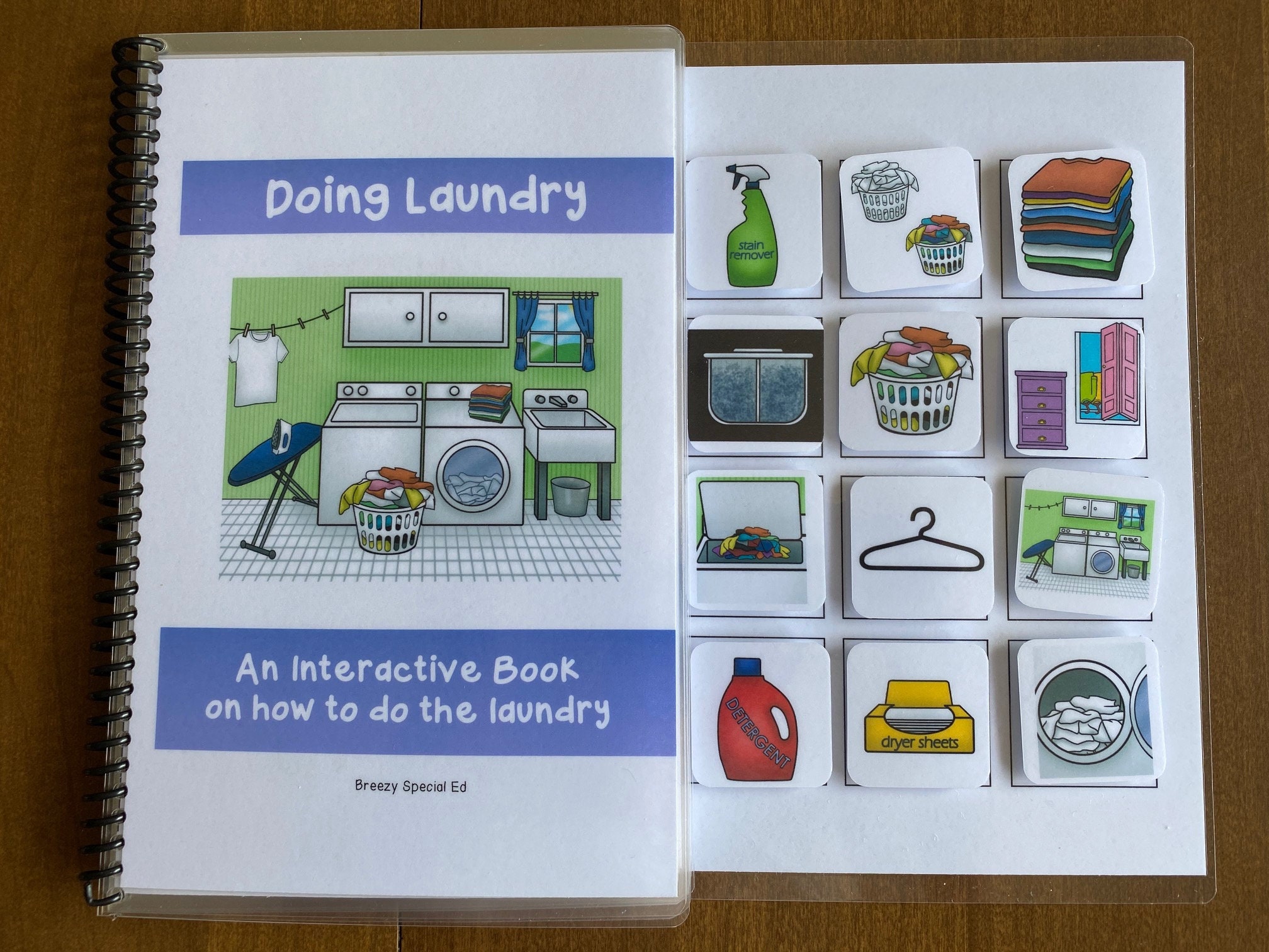 Laundry Task Analysis and Interactive Book for Special Ed With Bonus ...