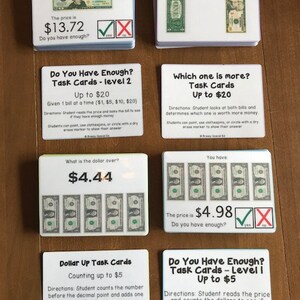 Money Math Task Card Bundle special Education - Etsy