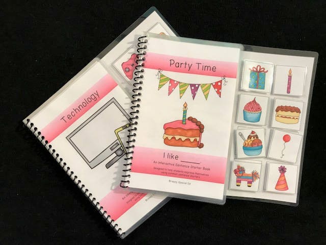 Technology and Party Time Sentence Starter Adapted Books I | Etsy
