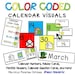 Color Coded Calendar Visuals for Special Education With Bonus - Etsy