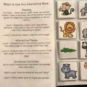 Zoo Animals and USA Sentence Starter Adapted Books (I See) - Etsy