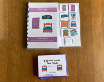 Living Room Vocabulary Life Skills Adaptive Booklet W Task Cards ...