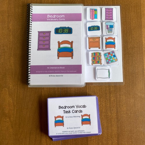 Bathroom Vocabulary Life Skills Adaptive Booklet W Task Cards - Etsy