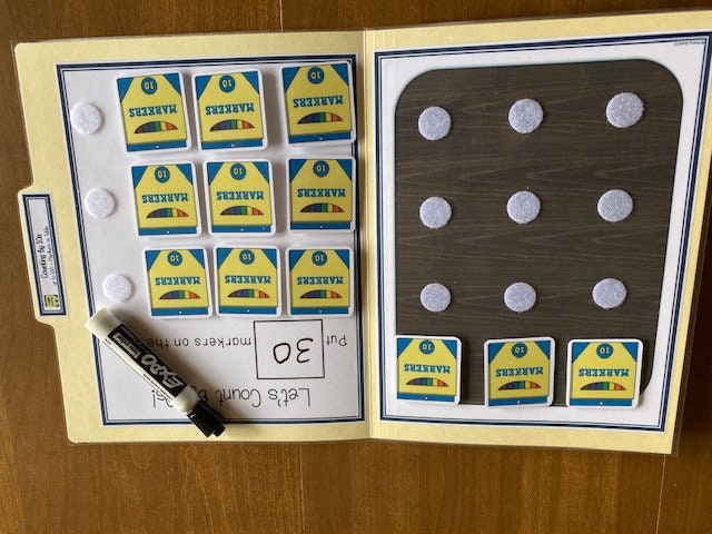 Counting File Folders for Special Education 9 Pk | Etsy