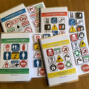 Community Signs Adapted Books for Life Skill Special Education (4 Pk ...