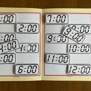Telling Time File Folders for Special Education With Color Support (10 ...