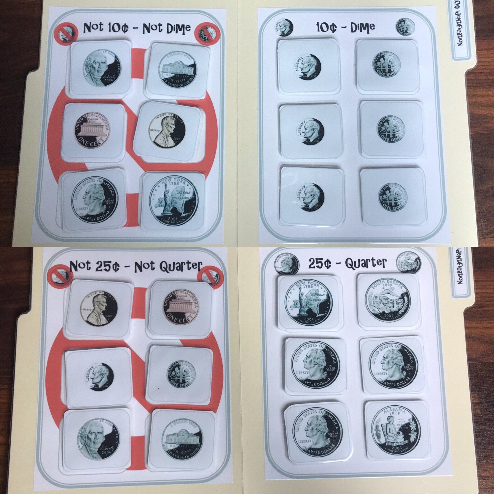 Coin Identification Money Math File Folders for Special - Etsy