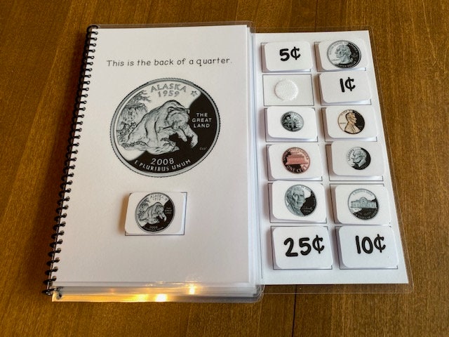 Money Bills/coins ID Adapted Books for Special Education - Etsy
