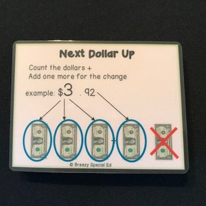 Next Dollar up - Money Math Task Cards for Special Education - Etsy