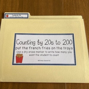 Counting File Folders for Special Education 9 Pk - Etsy