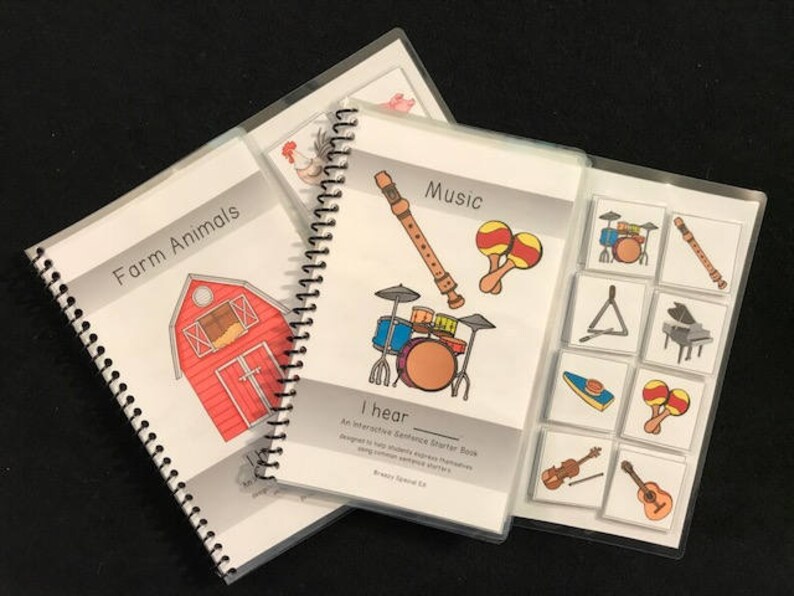 Farm Animals and Musical Instruments Sentence Starter Adapted | Etsy