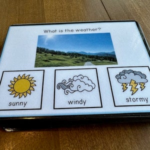 What is the Weather Visual Task Cards special Education 60 Pc - Etsy