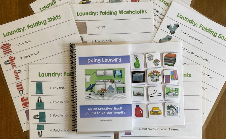 Laundry Task Analysis and Interactive Book for Special Ed With | Etsy