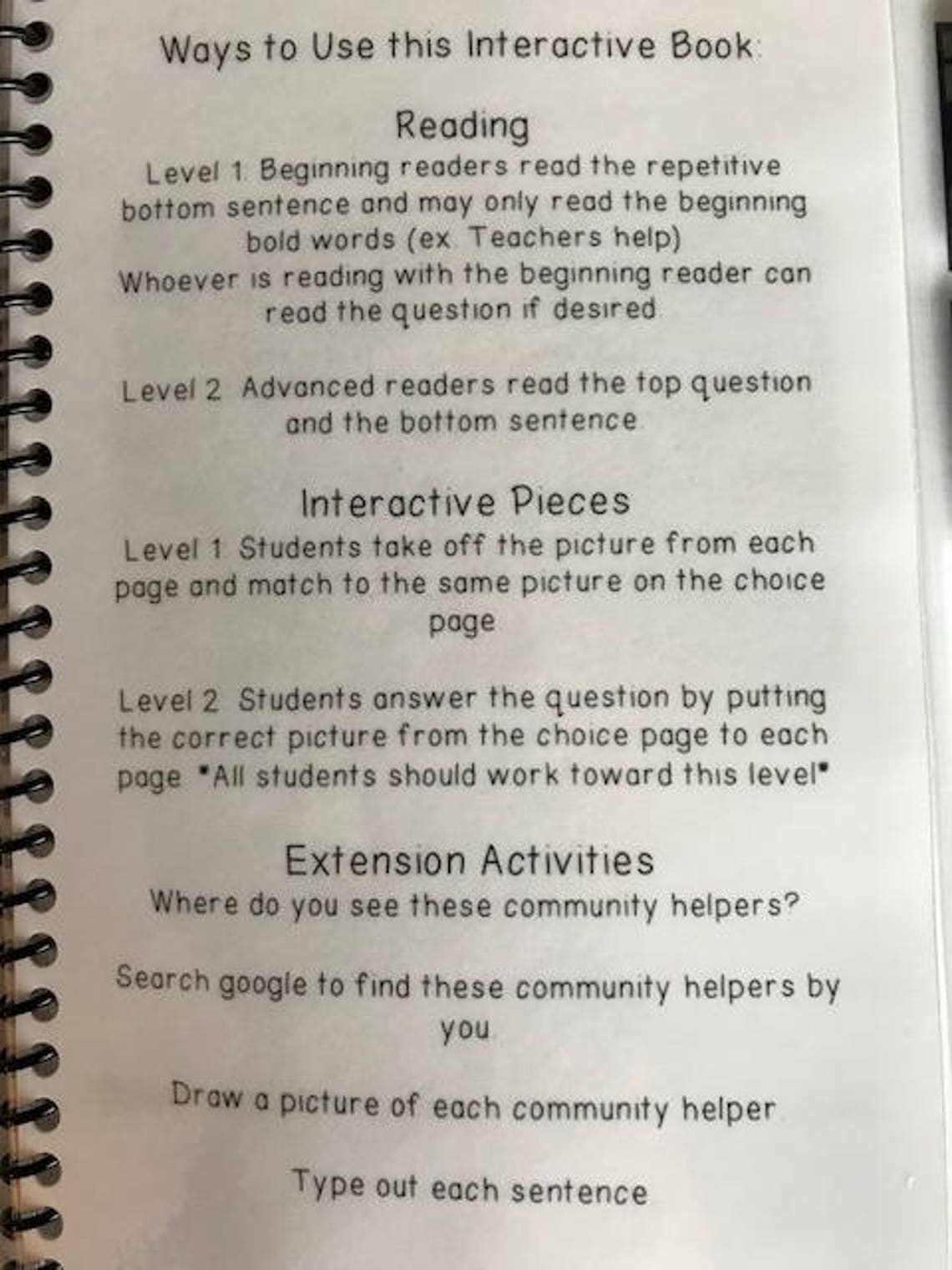 Community Helpers Mini Bundle - Adapted Book With Task Cards - Etsy