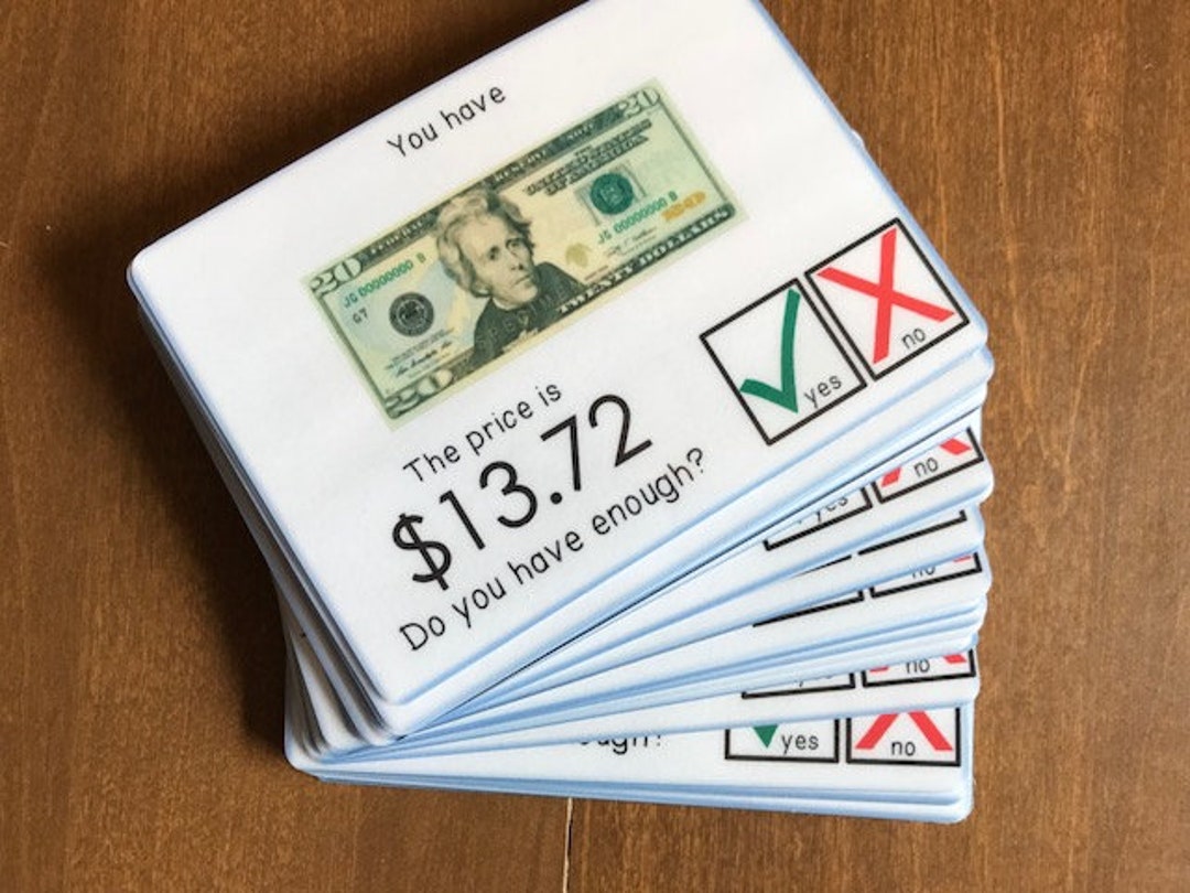 Do You Have Enough Money? Level 2 - Money Math Task Cards for Special ...