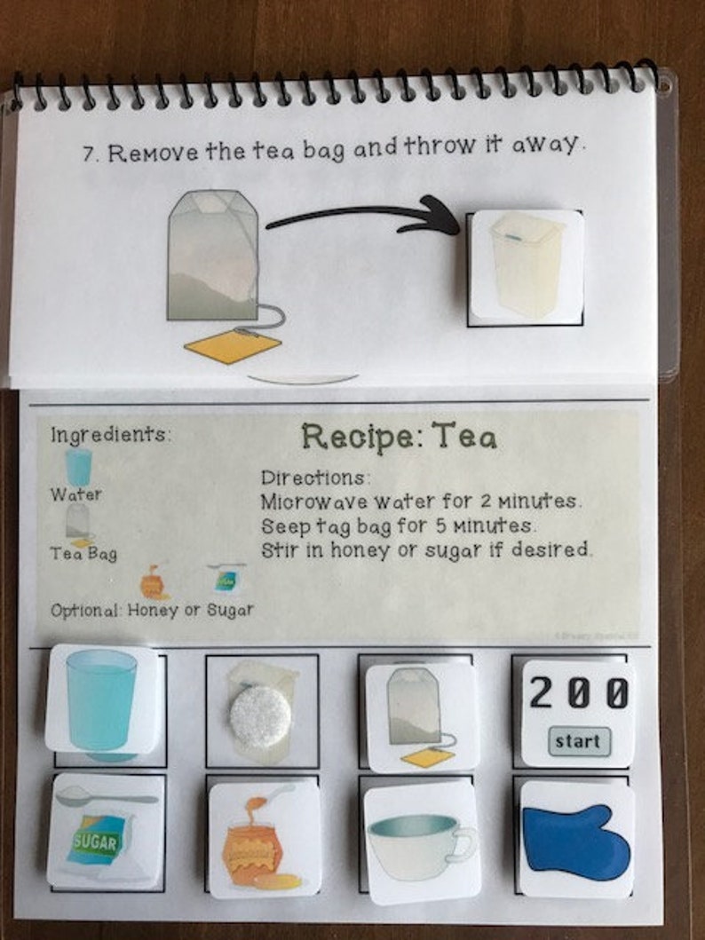 Interactive Cooking Lessons/visual Recipes: Hot Cocoa and Tea | Etsy