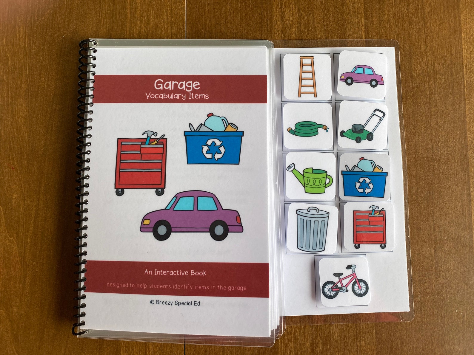 Garage Vocabulary Life Skills Adaptive Booklet W Task Cards - Etsy