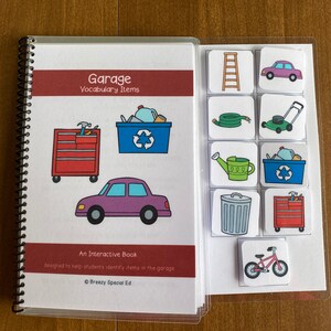 Garage Vocabulary Life Skills Adaptive Booklet W Task Cards (special Ed ...
