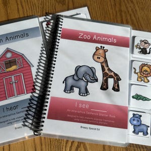 Zoo and Farm Animals Sentence Starter Books - Etsy
