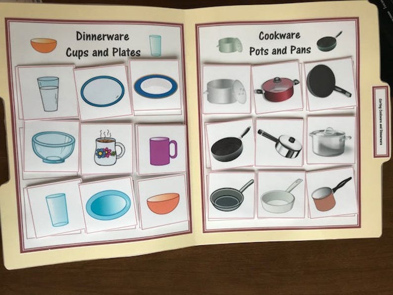Kitchen and Cooking Life Skill File Folders for Special Education 11pk ...