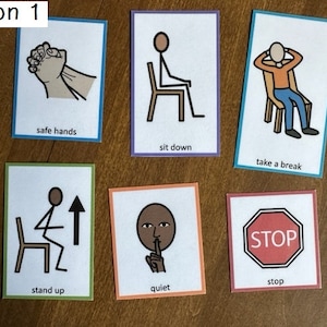 Visual Rules Keychain/lanyard for Special Education/ Personalized ...