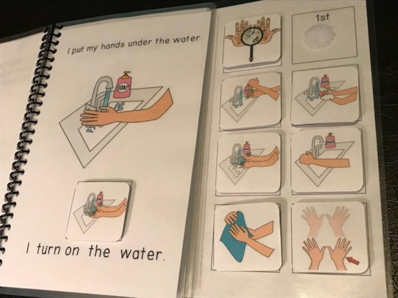Germs and Washing Hands Interactive/adapted Books for Special Ed - Etsy