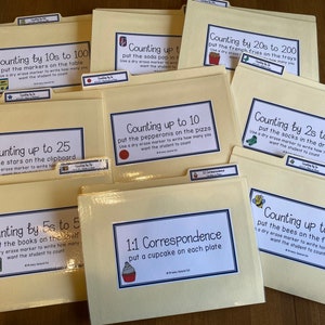 Counting File Folders for Special Education 9 Pk - Etsy