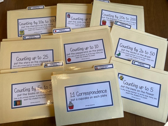 Counting File Folders for Special Education 9 Pk | Etsy