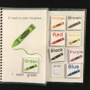 Sensory and Colors Sentence Starter Adapted Books (I Want) - Etsy