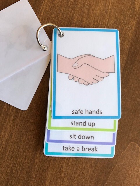 Visual Rules Keychain/lanyard for Special Education - Etsy