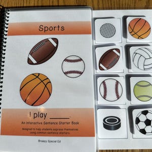 Sports and Games Sentence Starter Adapted Books (I Play) - Etsy