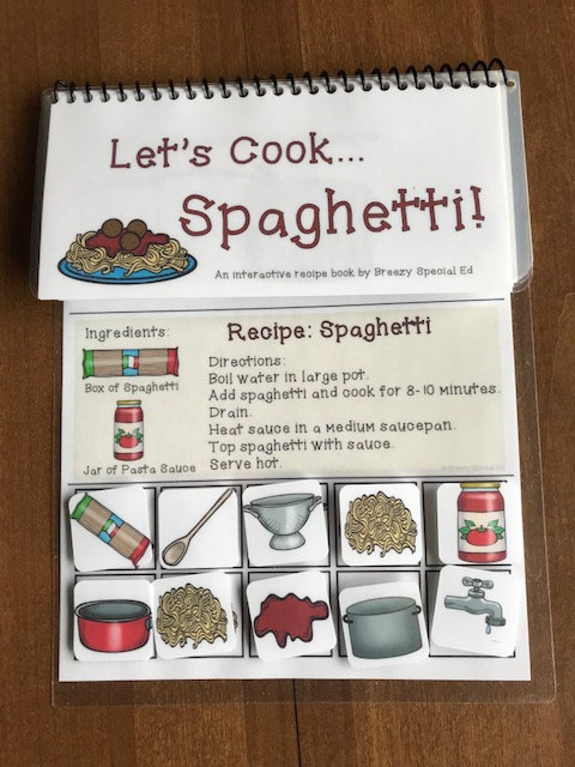 Interactive Cooking Lessons / Visual Recipes: Spaghetti | Etsy