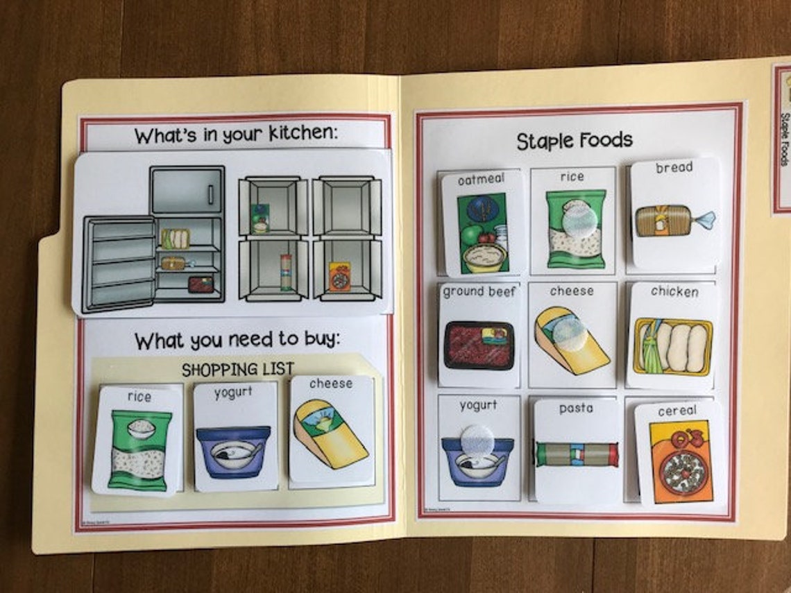 Special Education Kitchen / Cooking Life Skill File Folders | Etsy
