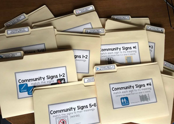 Community Signs File Folders 12 pk for Special Education | Etsy