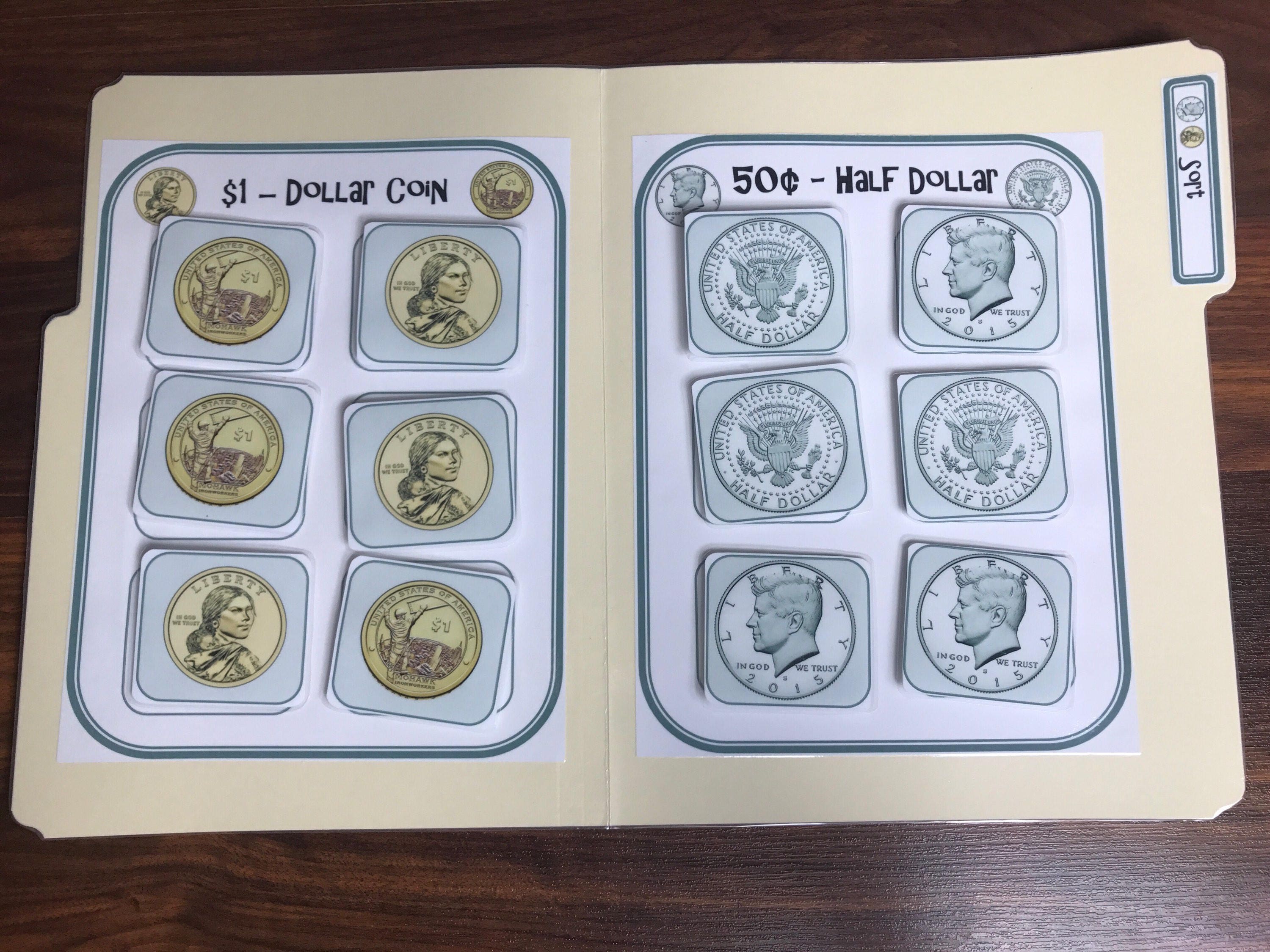 Coin Identification Money Math File Folders for Special - Etsy